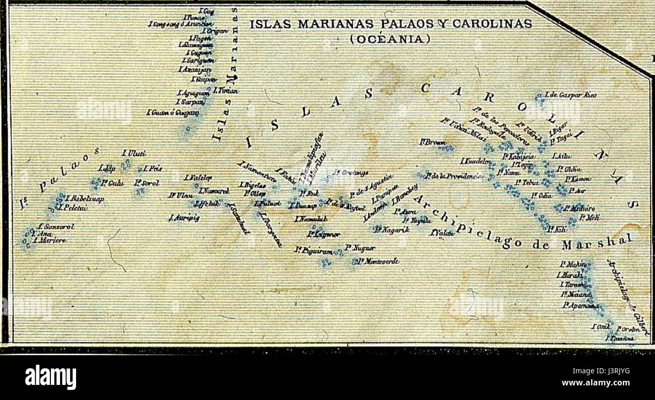 Islas Marianas Palaos y Carolinas Stock Photo - Alamy