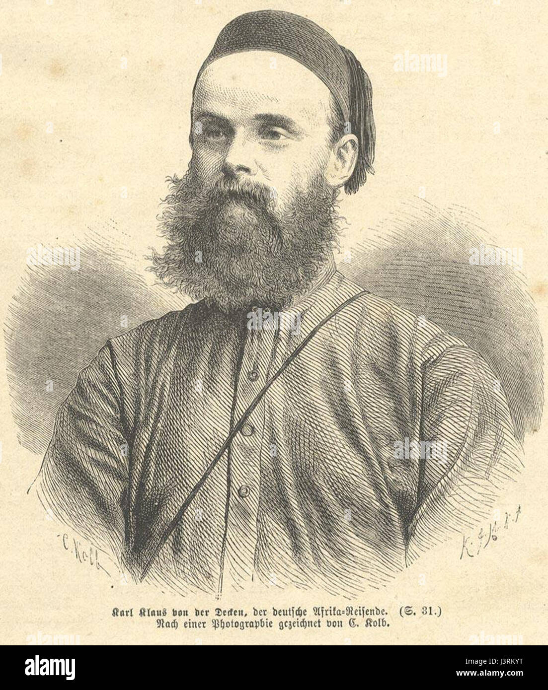 Karl Klaus von der Decken (1833 1865) German explorer Stock Photo - Alamy