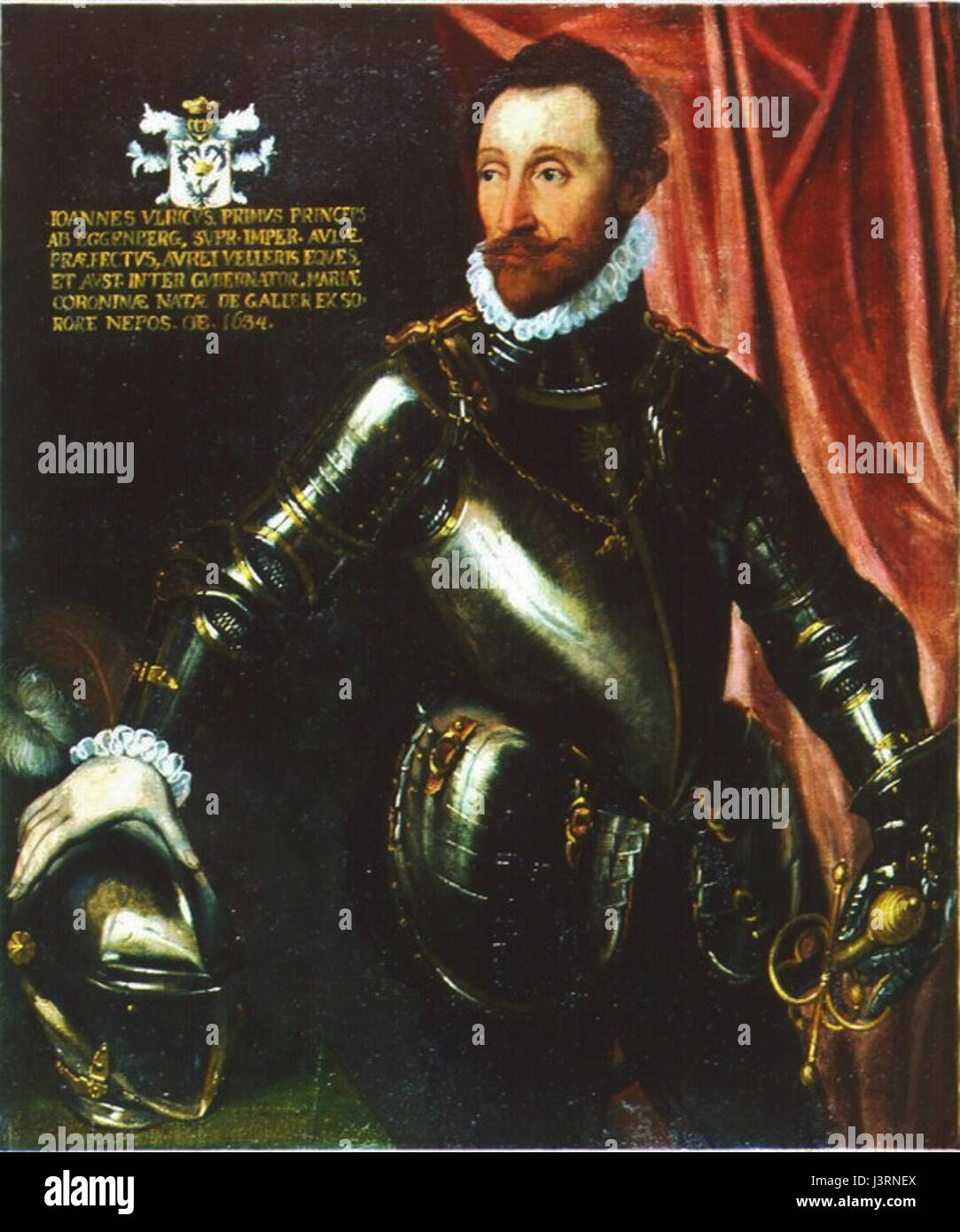 A portrait of Jan Oldrich Eggenberg, a notable figure from the ...
