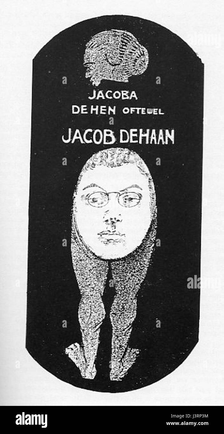 Jacob Israel de Haan Jacoba de Hen oftwel Jacob de Haan caricature ...