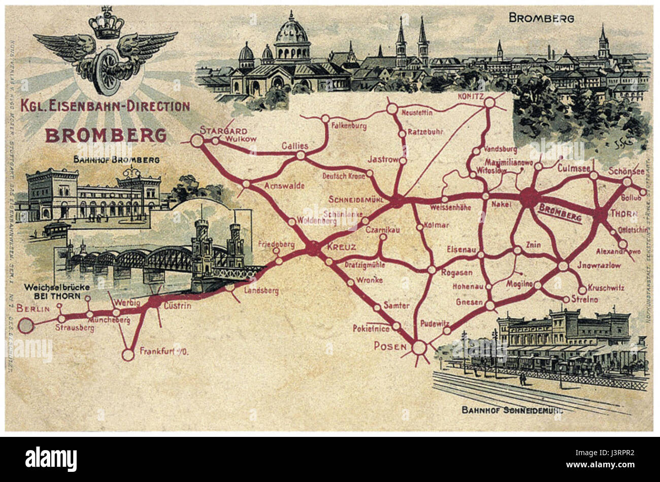 Map of bromberg hi-res stock photography and images - Alamy