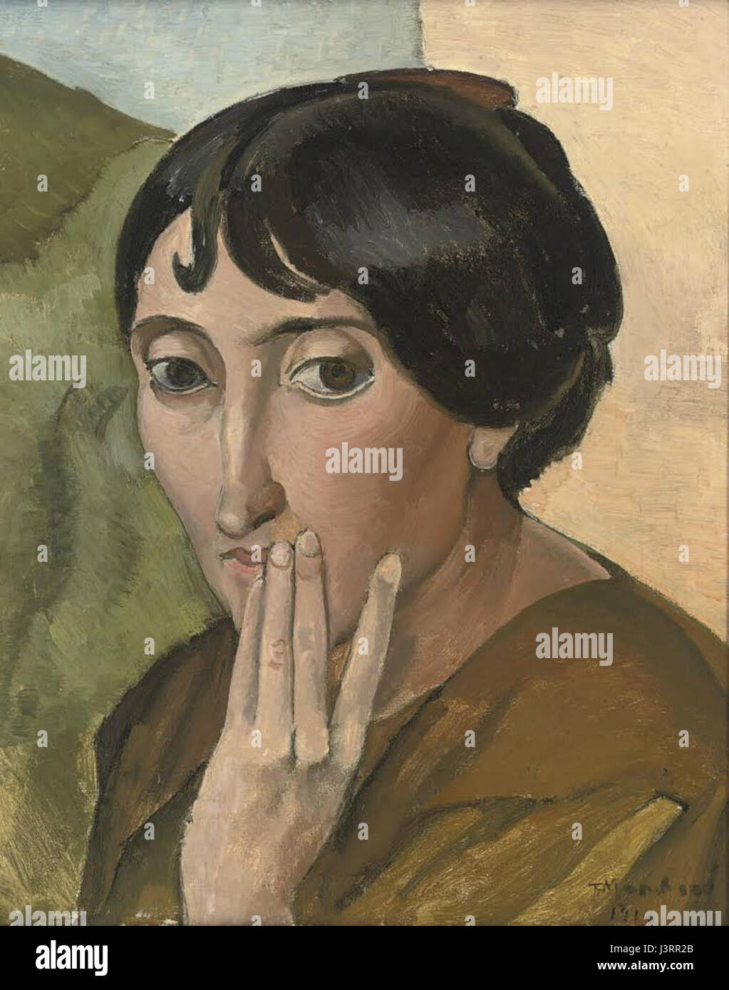 'La Figure Pensive' by Jean Marchand, created around 1914, is a notable ...