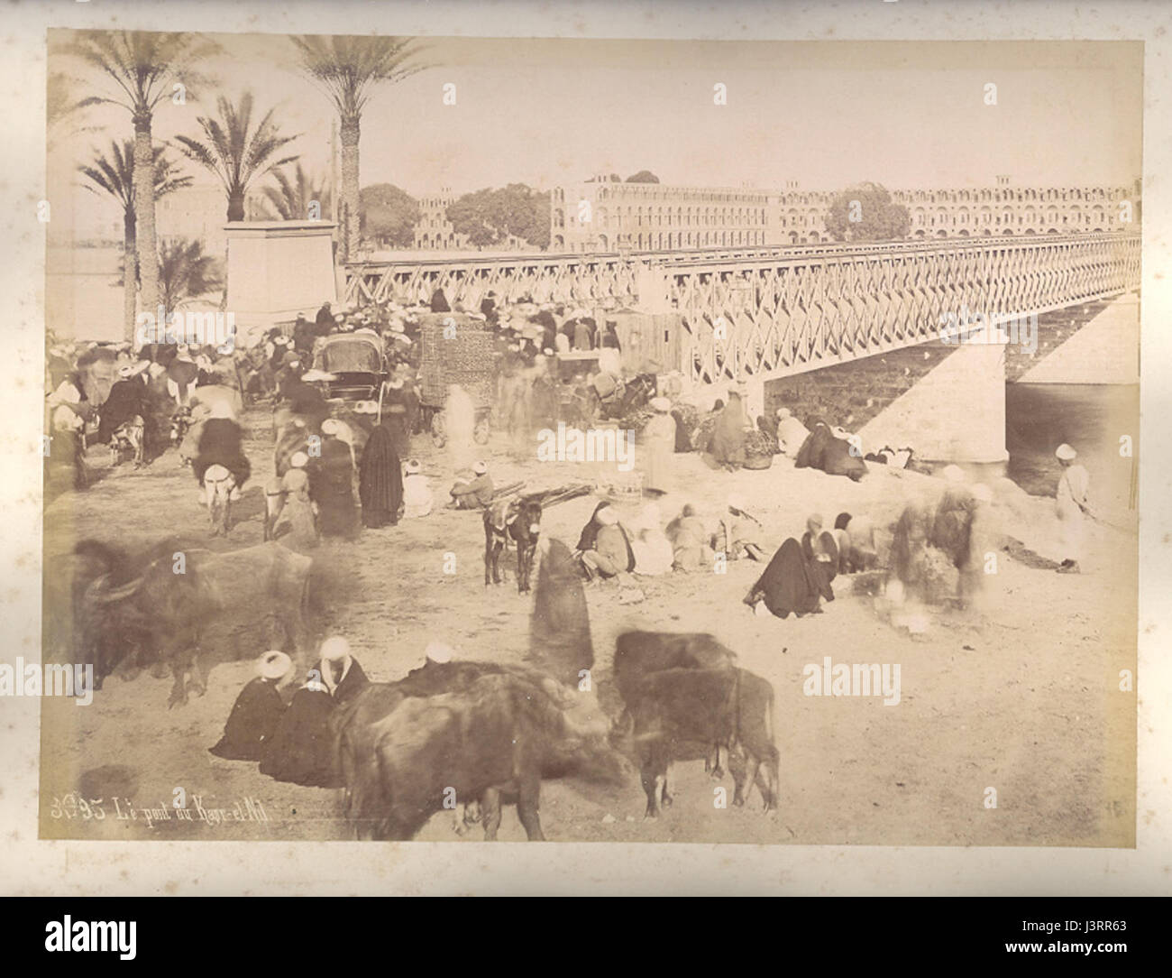 Jean Pascal Sebah's photograph titled 'Le pont de Kasr el Nil' captures ...
