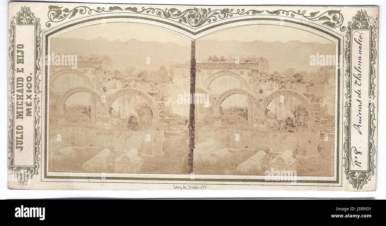 Julio Michaud E Hijo's artwork from 1860 depicts the Ruinas de ...