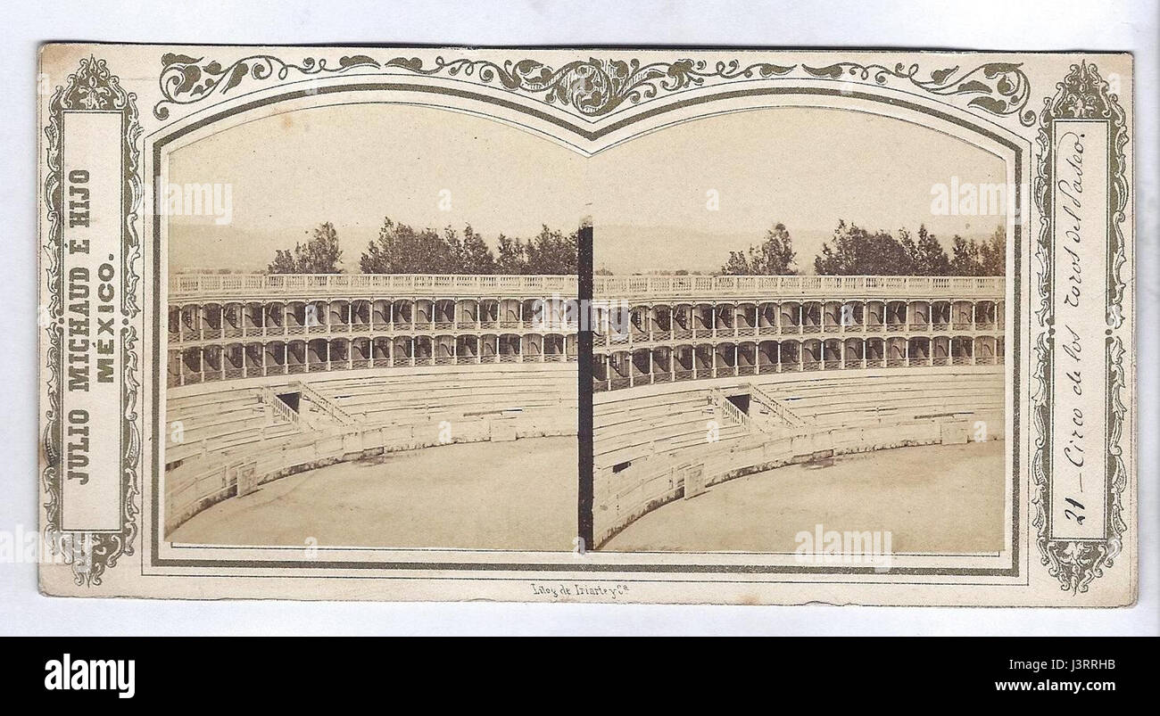 Julio Michaud E Hijoâ€™s 1860 work 'Circo de los toros del paseo ...