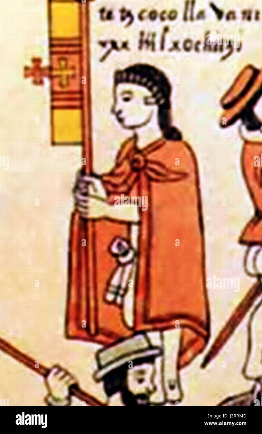This cropped image likely refers to a depiction of Ixtlilxochitl II, an ...