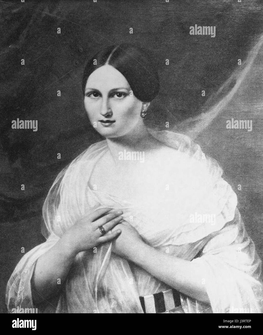 A portrait of Maria Jankowska by the artist Kaniewski, capturing her ...