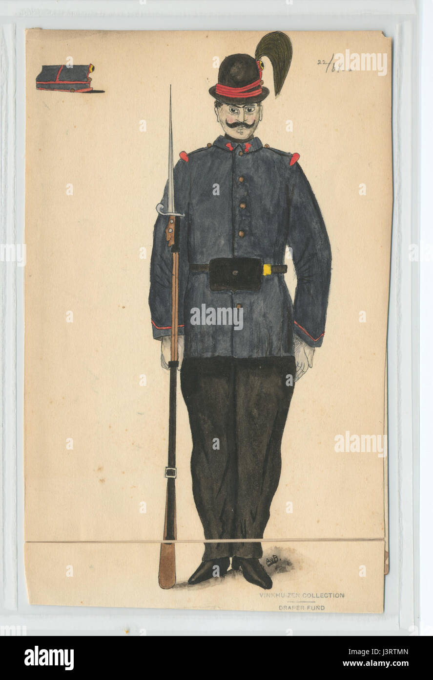 This image depicts the infantry of the civic guard from 1882 ...