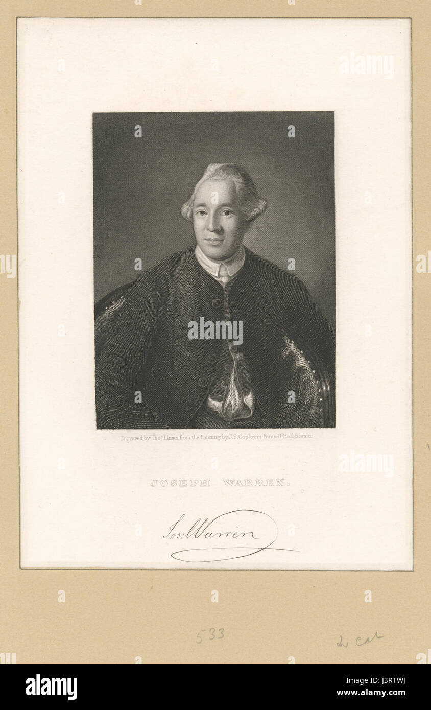 Joseph Warren was an American doctor, soldier, and martyr during the ...