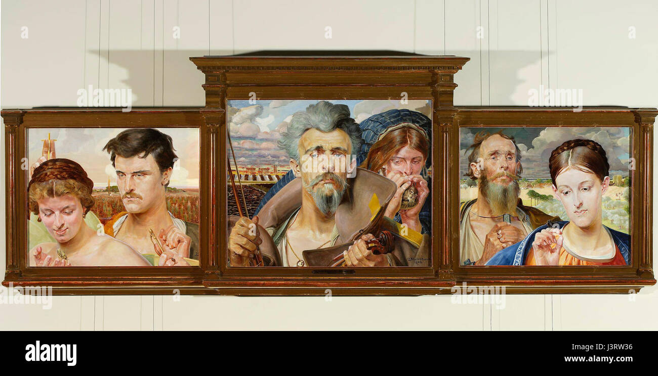'Muzyka' (Music) is a triptych painting by Jacek Malczewski, a Polish ...