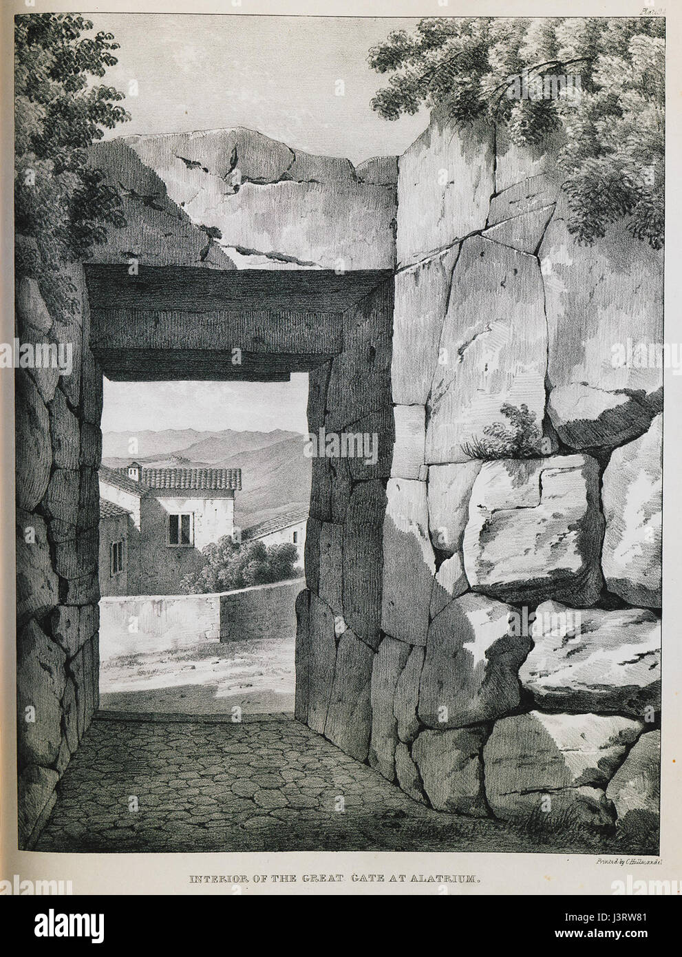 The interior view of the Great Gate at Alatrium, illustrated by Edward ...