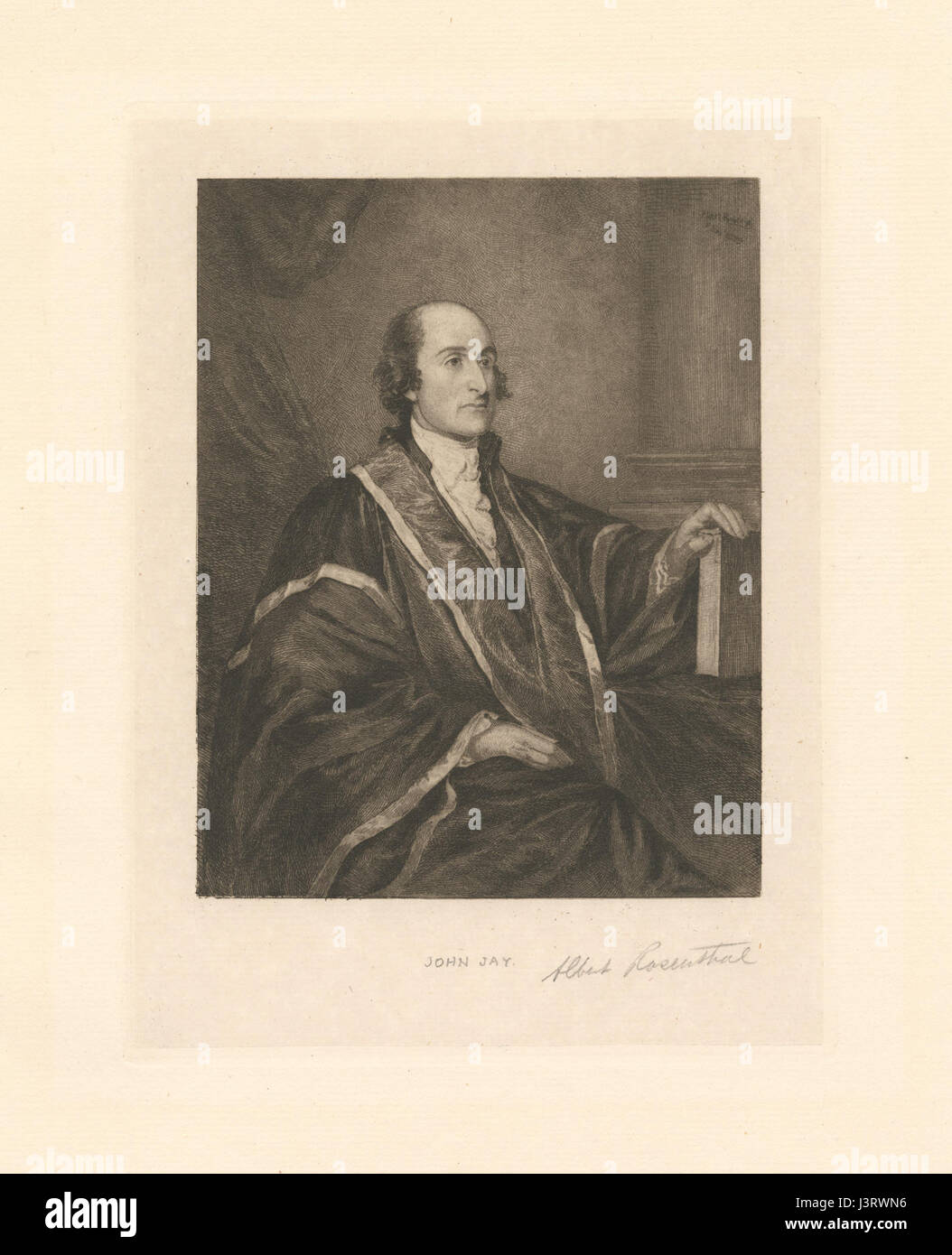 This portrait is of John Jay, a founding father of the United States ...