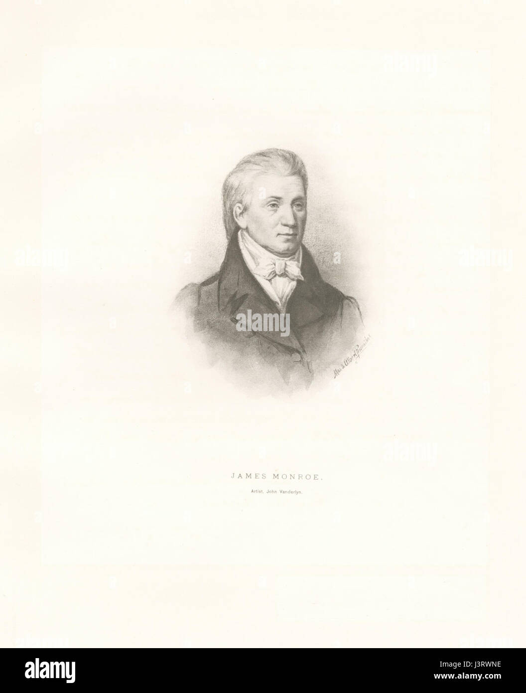 Portrait of James Monroe, the fifth President of the United States ...