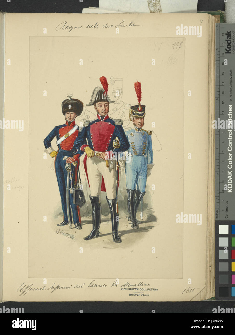 This image focuses on a map or depiction from 1815 detailing the ...