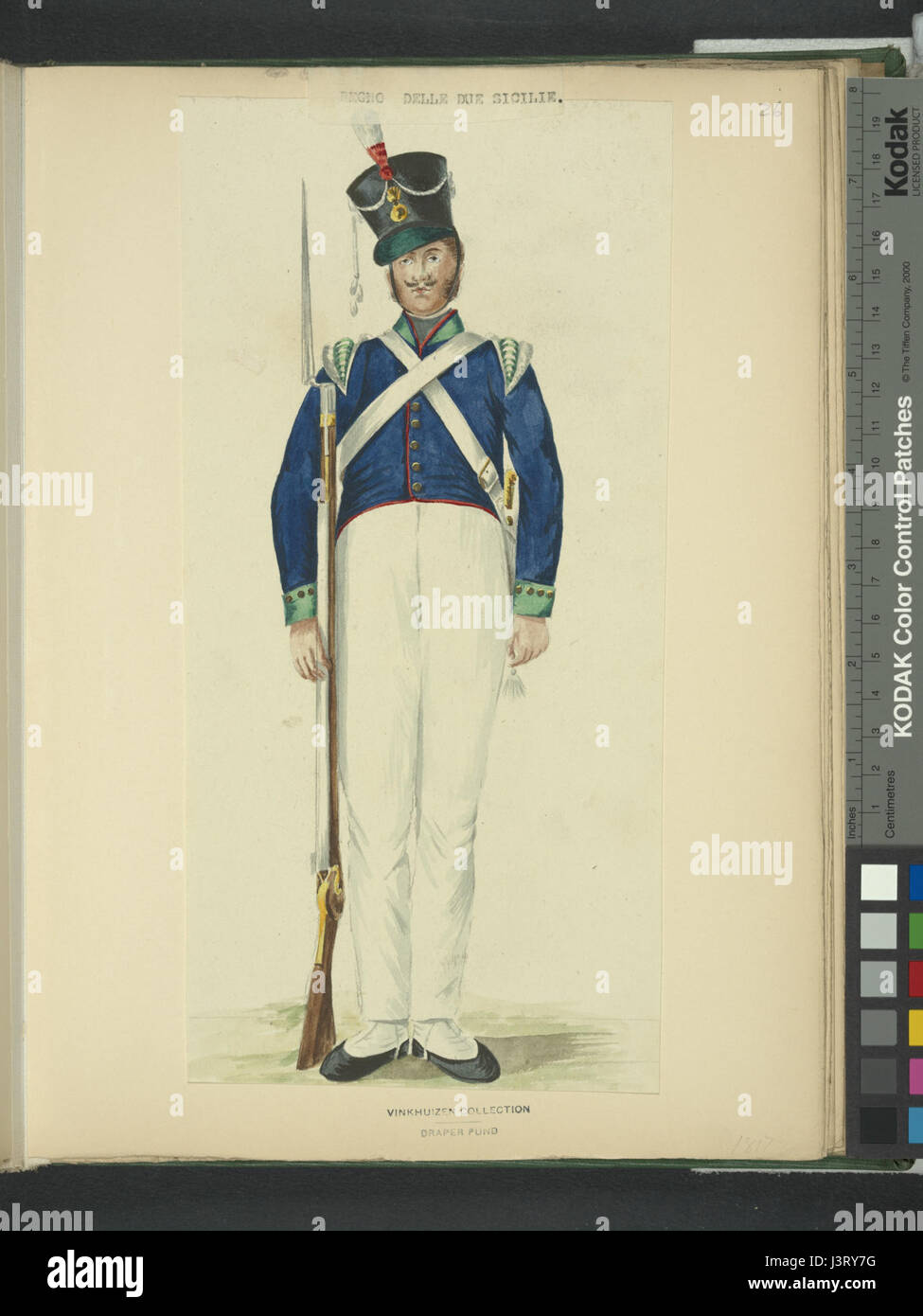 A map and historical depiction of the Kingdom of the Two Sicilies in ...