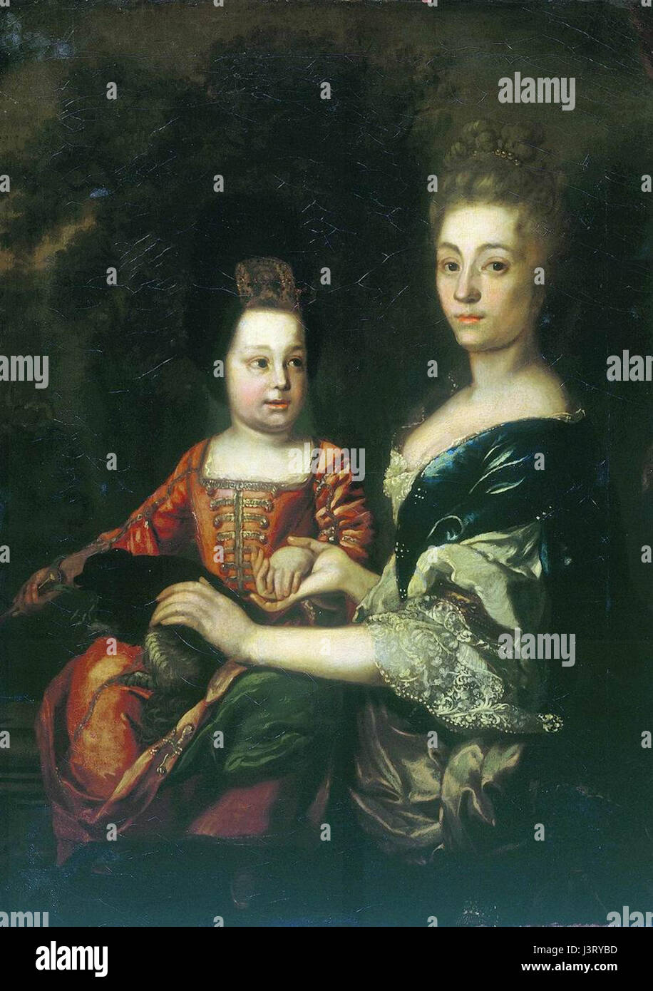 Ivan VI of Russia with Y.Mengden by anonymous (18th c., Tretyakov ...