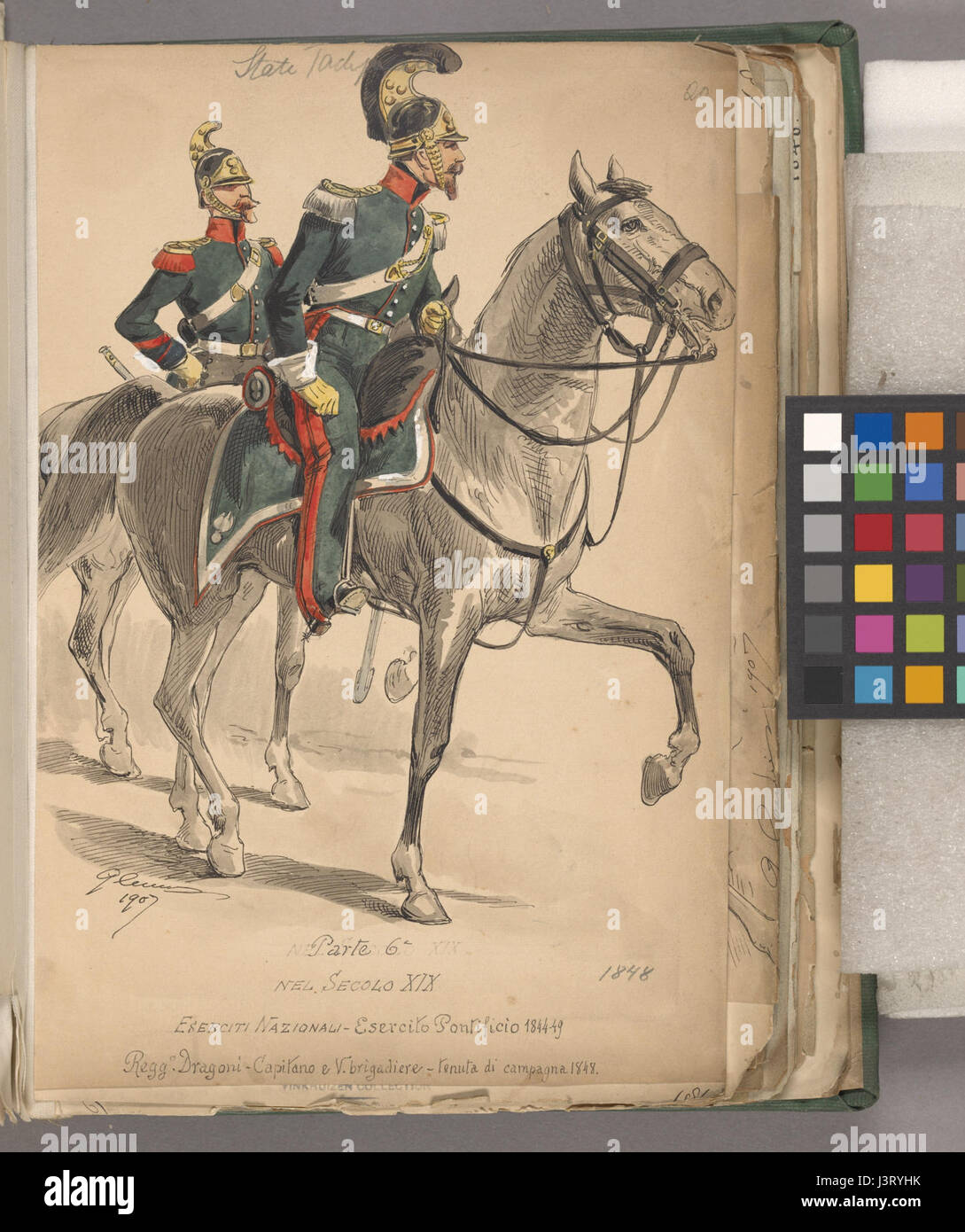 A historical map of Italy from the period of the Papal States, created ...