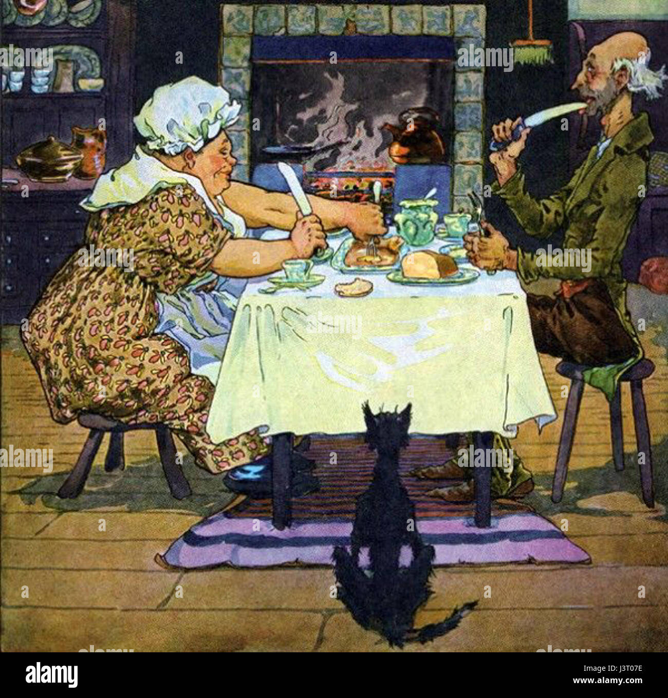 'Jack Sprat and his wife' is a famous nursery rhyme illustrated by ...