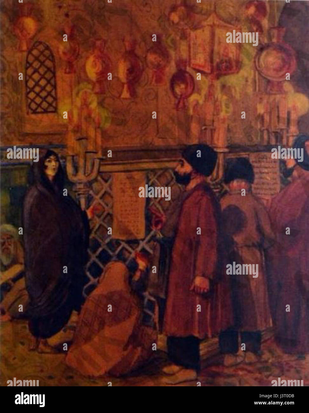 Azim Azimzade's 1925 painting 'In the Mosque' depicts the quiet ...