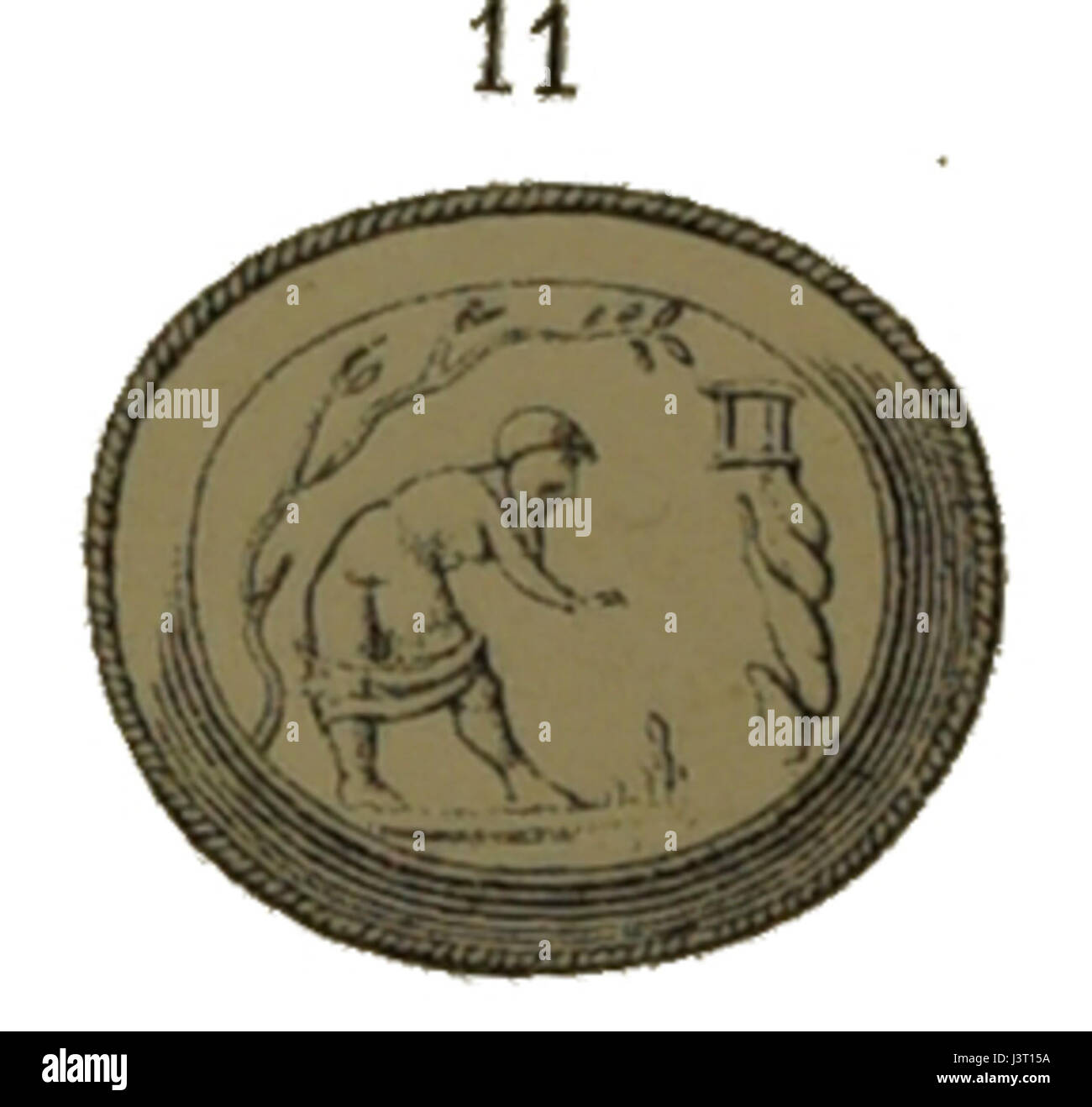 An intaille offrande pan, a type of ancient offering dish, features ...