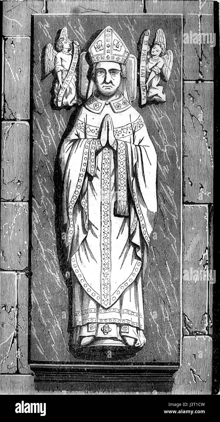 This image depicts a tomb effigy of Jean de Dormans, a French nobleman ...