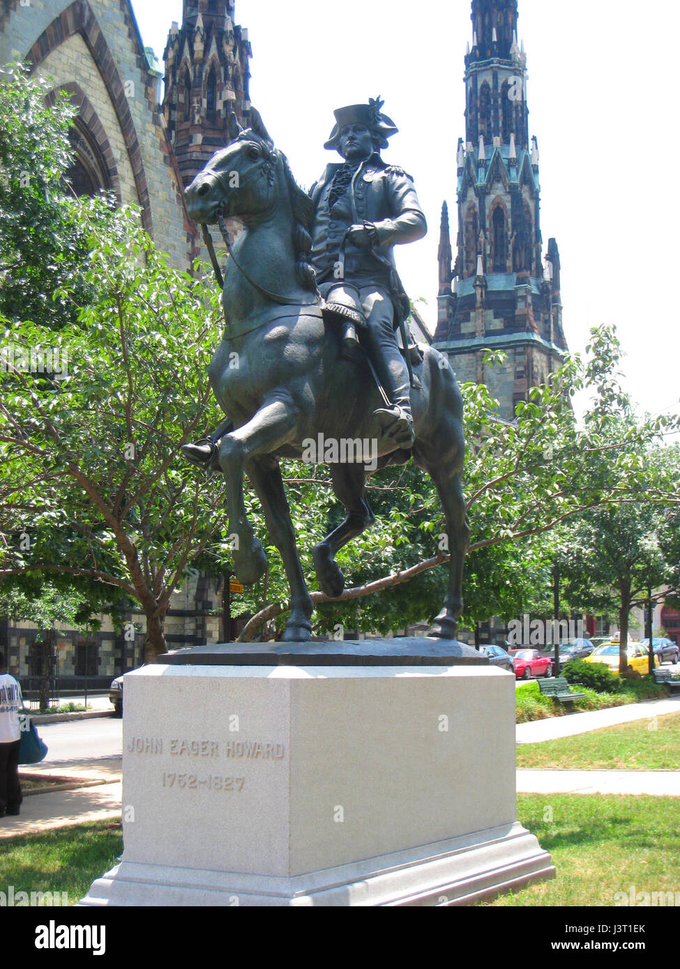 The statue of John Eager Howard stands at Mount Vernon Place in ...