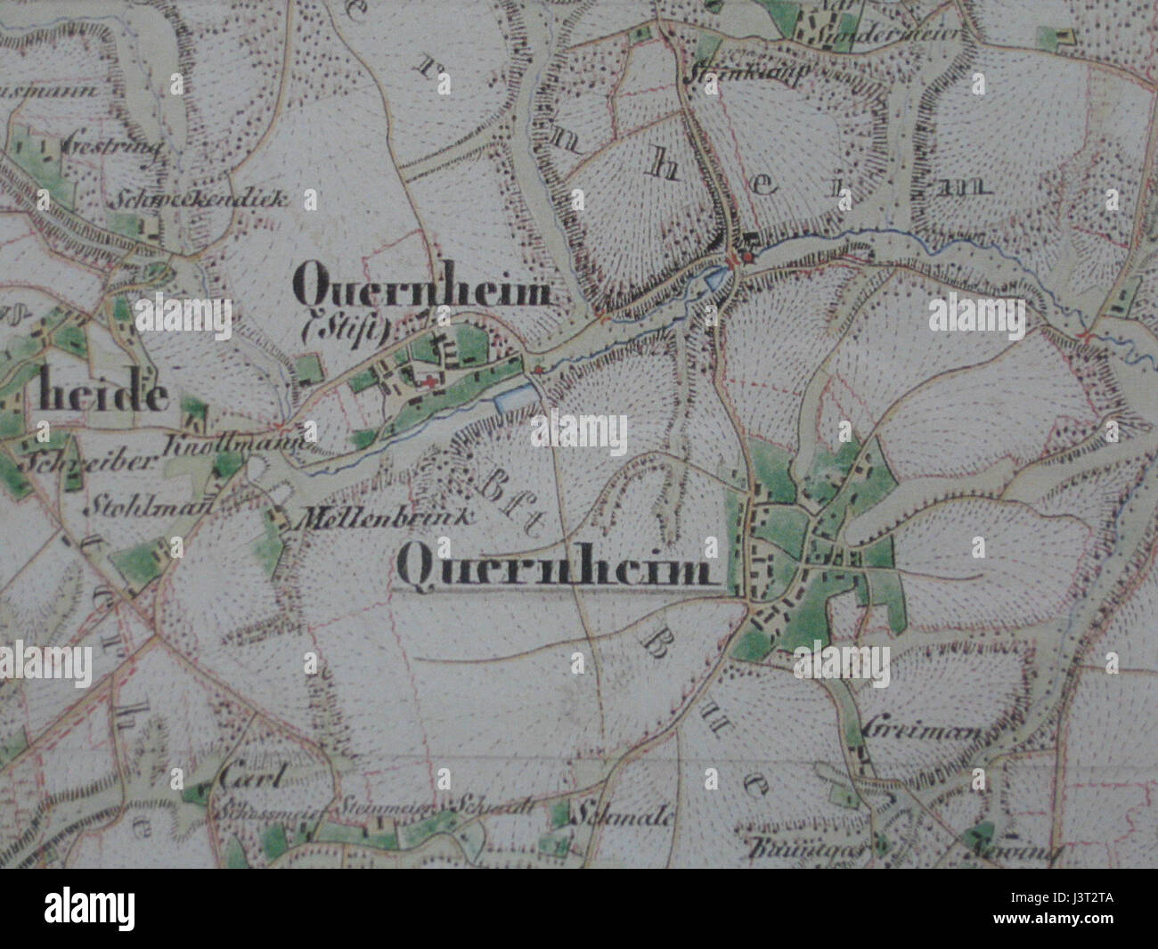 The Katasterkarte Quernheim is a historical cadastral map of the ...