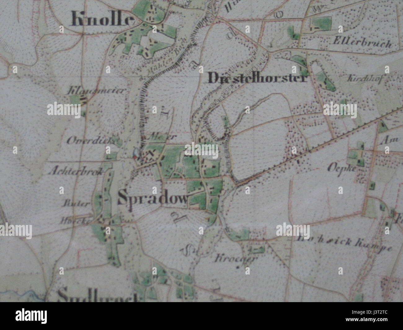 This is a cadastral map of Quernheim, Germany, showing land divisions ...