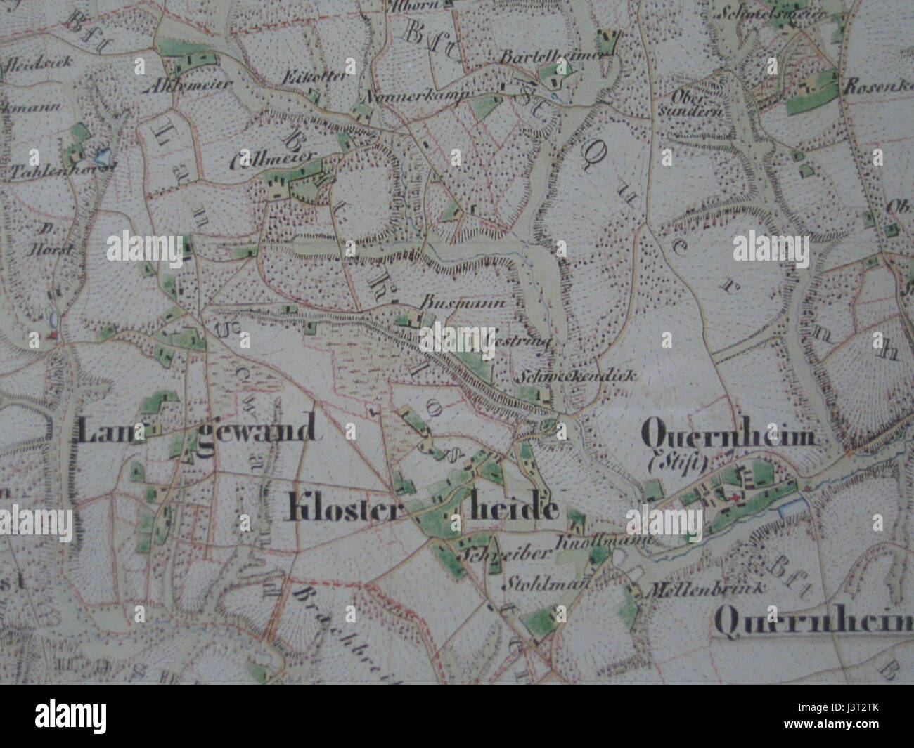 The 'Katasterkarte Quernheim 014' refers to a cadastral map of ...