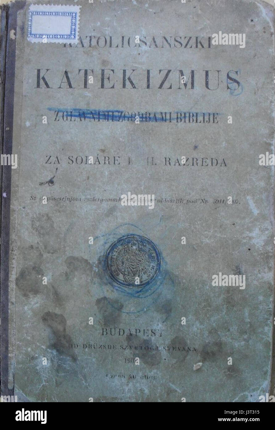 Katolicsanszki katekizmus (trda stran, 1907 Stock Photo - Alamy