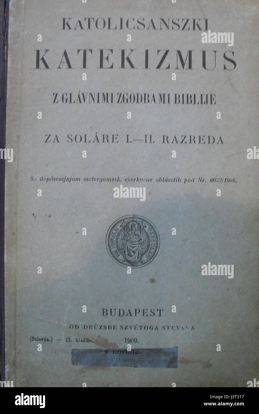 Katolicsanszki katekizmus (trda stran, 1909 Stock Photo - Alamy