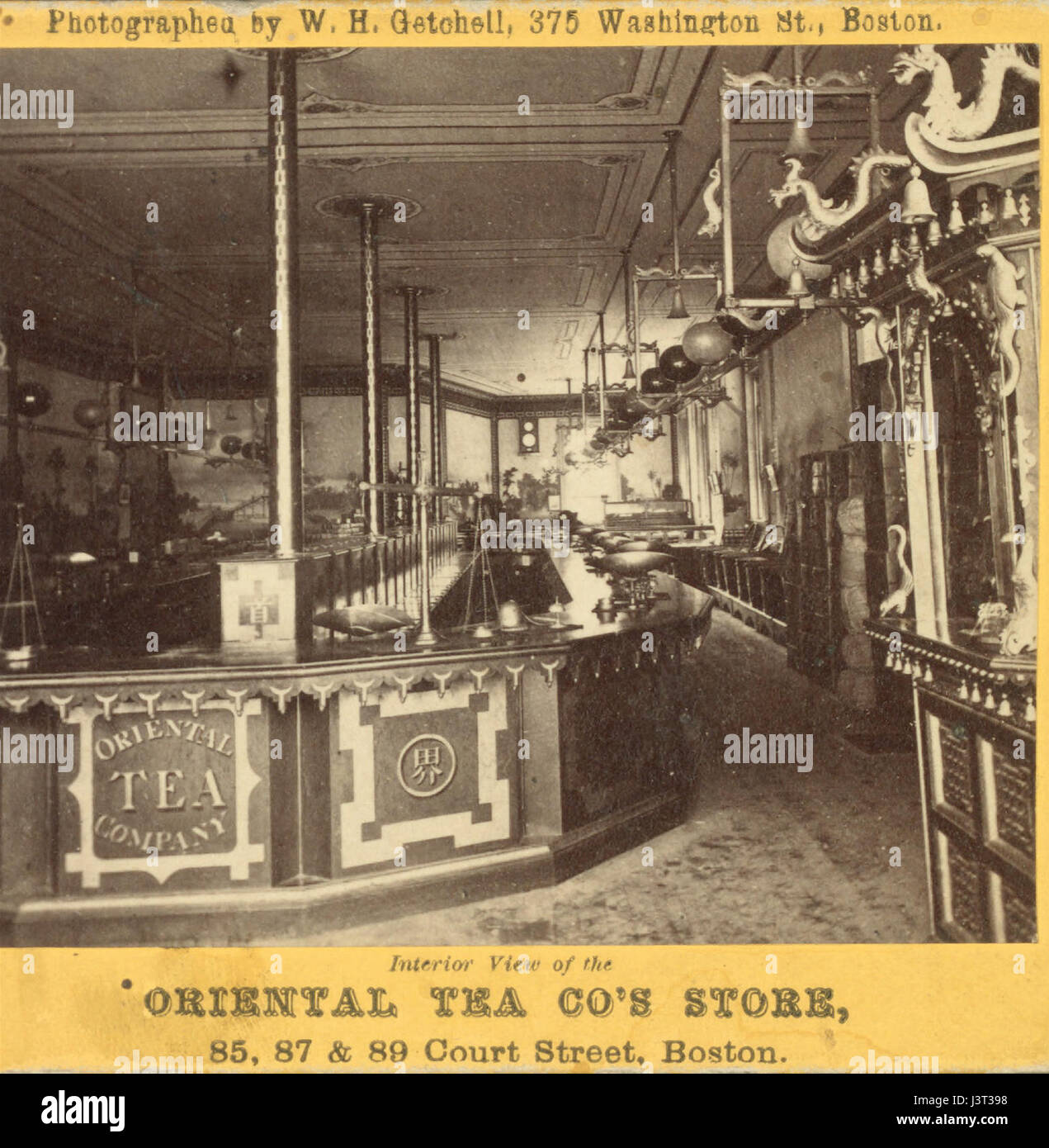 Interior view of the Oriental Tea Co's store by Getchell cropped Stock ...