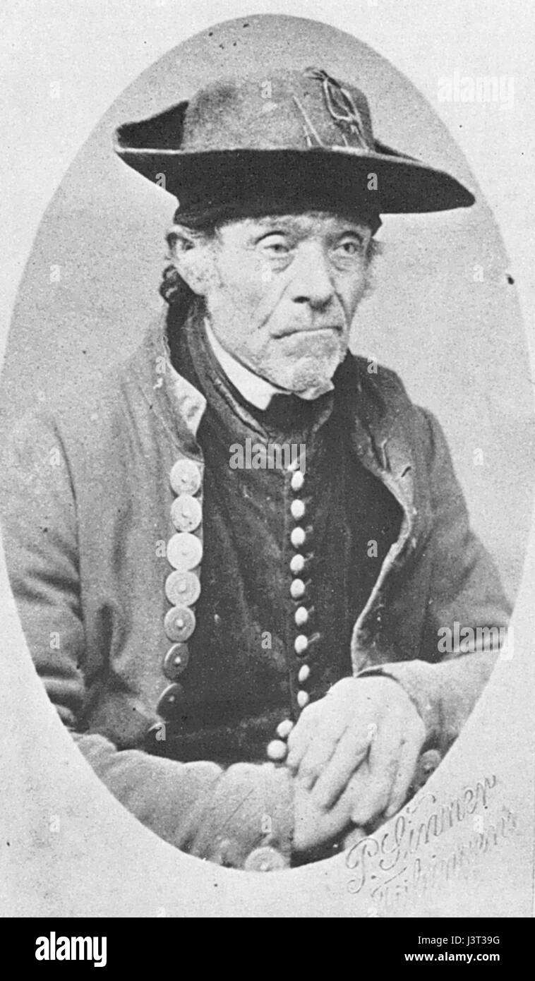 The title refers to a depiction of an elderly man from Kiebingen, a ...