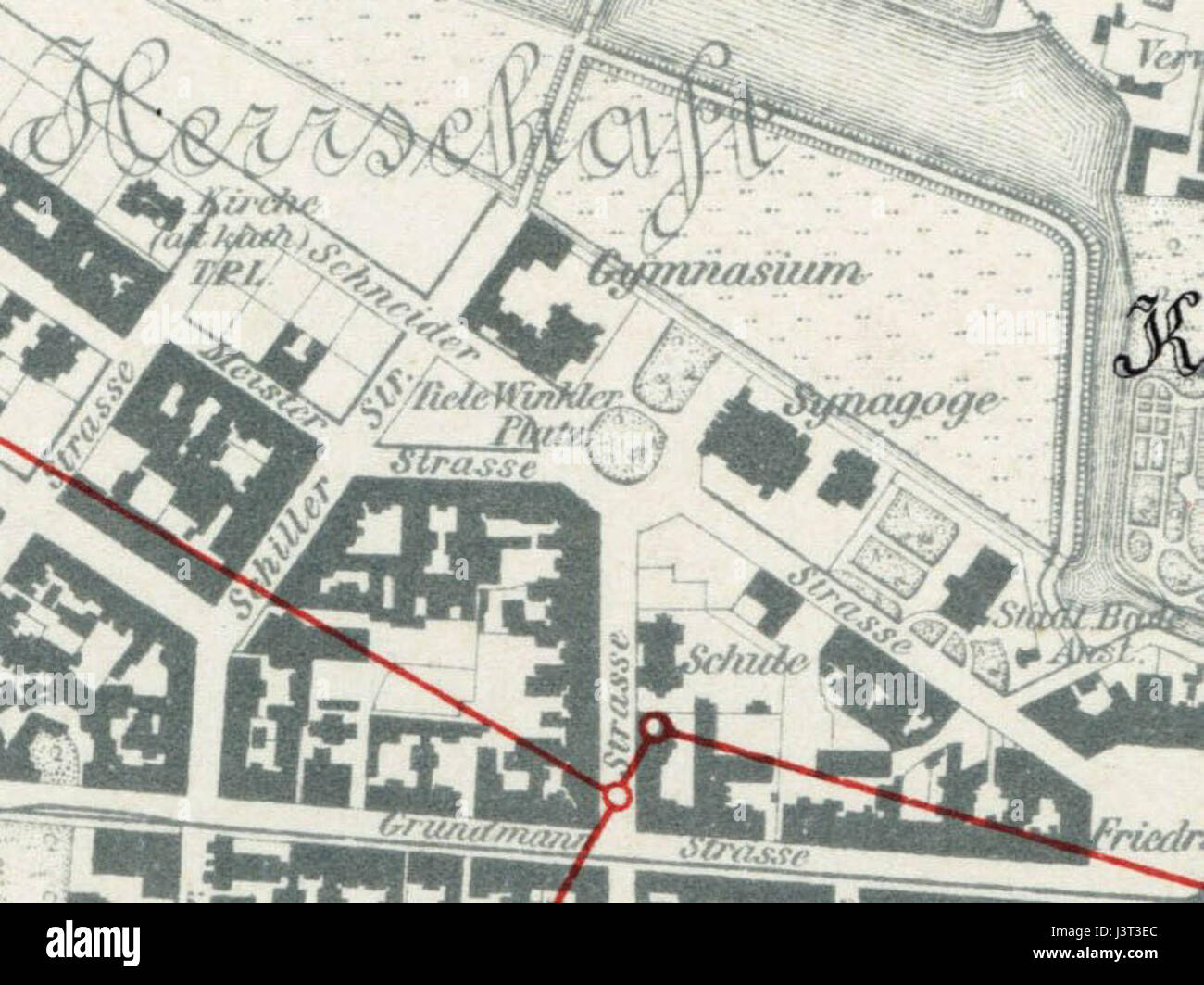 Old map of katowice hi-res stock photography and images - Alamy