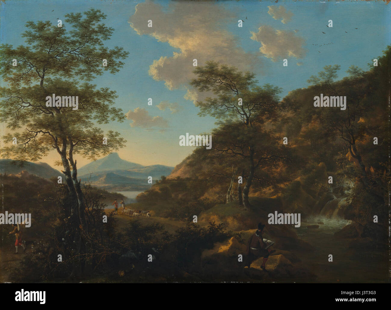 An Italian landscape painting housed in the Rijksmuseum, featuring a ...