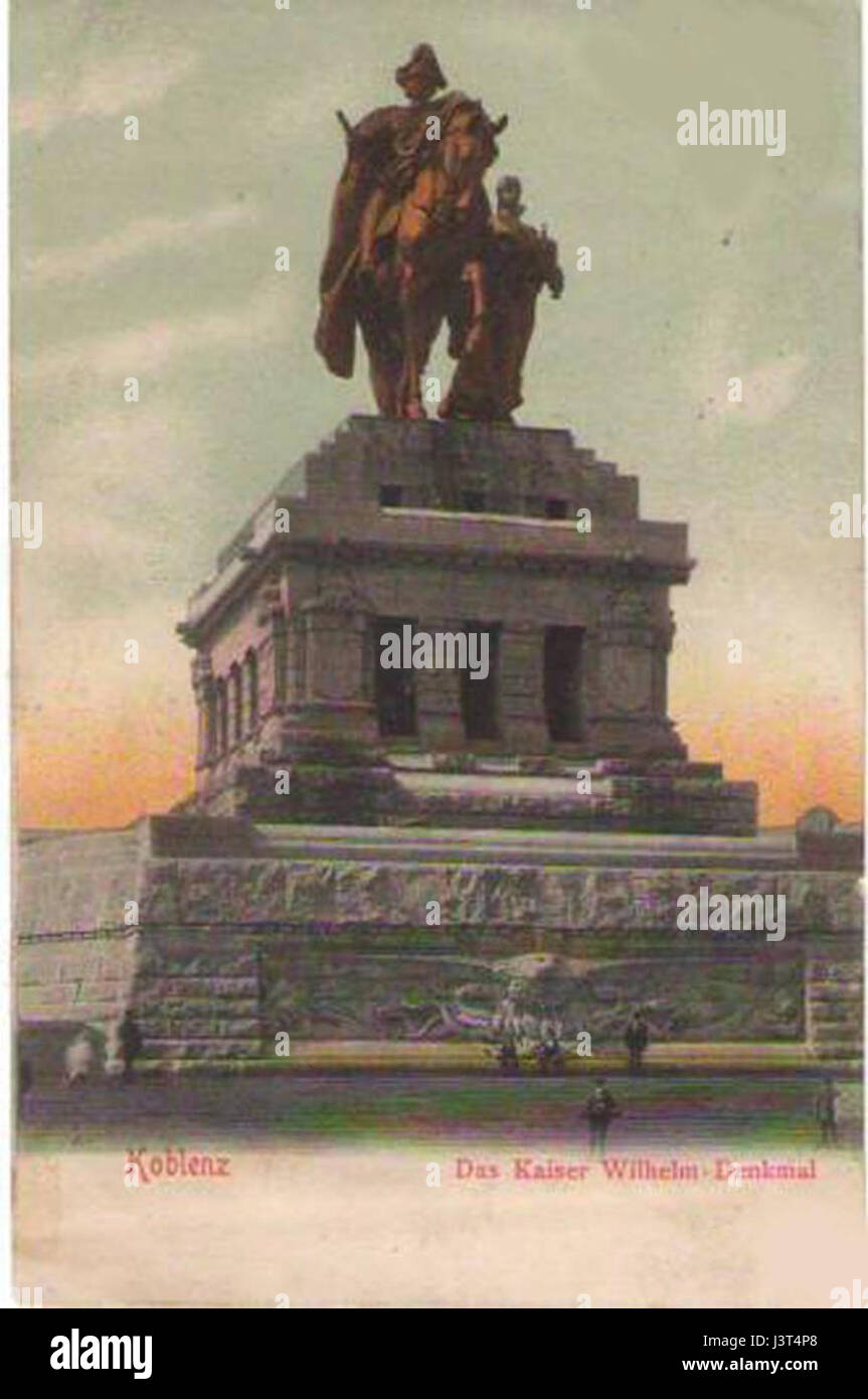The Kaiser Wilhelm Denkmal in Koblenz is a monumental statue dedicated ...