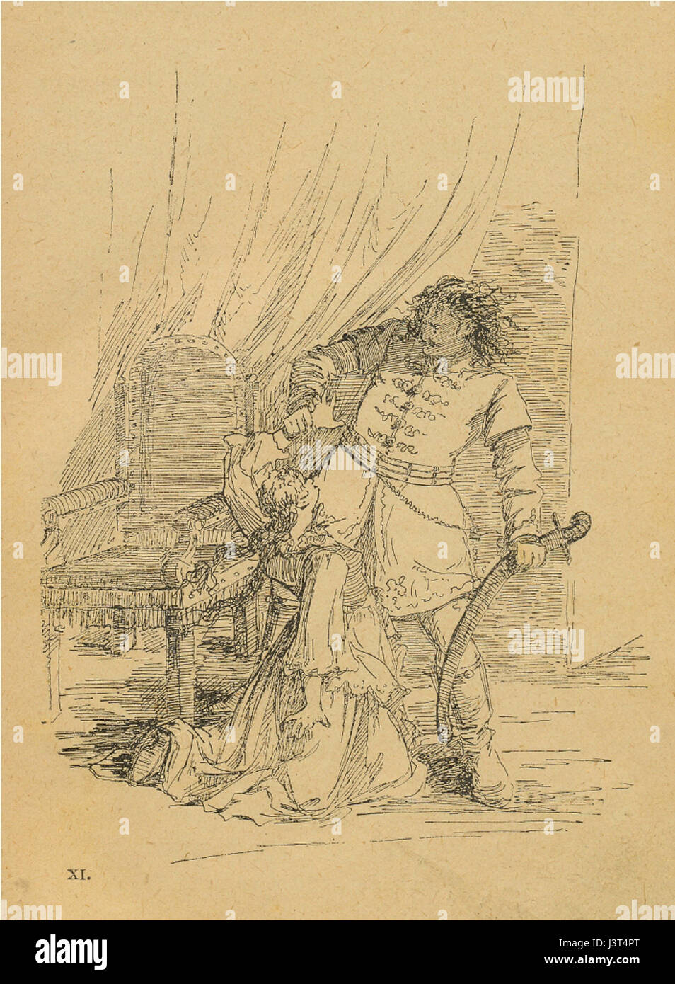 Jokai Roza rajza Jokai A locsei feher asszony regenybol 2 Stock Photo ...