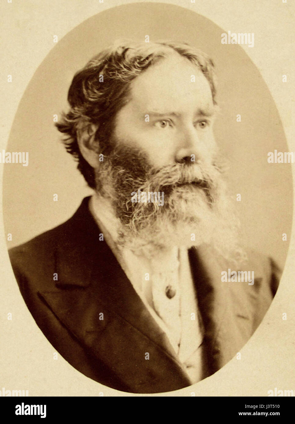This portrait by Warren of James Russell Lowell, an American poet ...