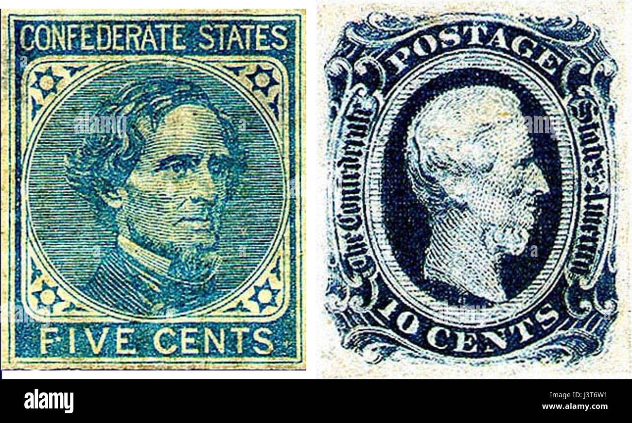 Confederate states postage stamps hi-res stock photography and images ...