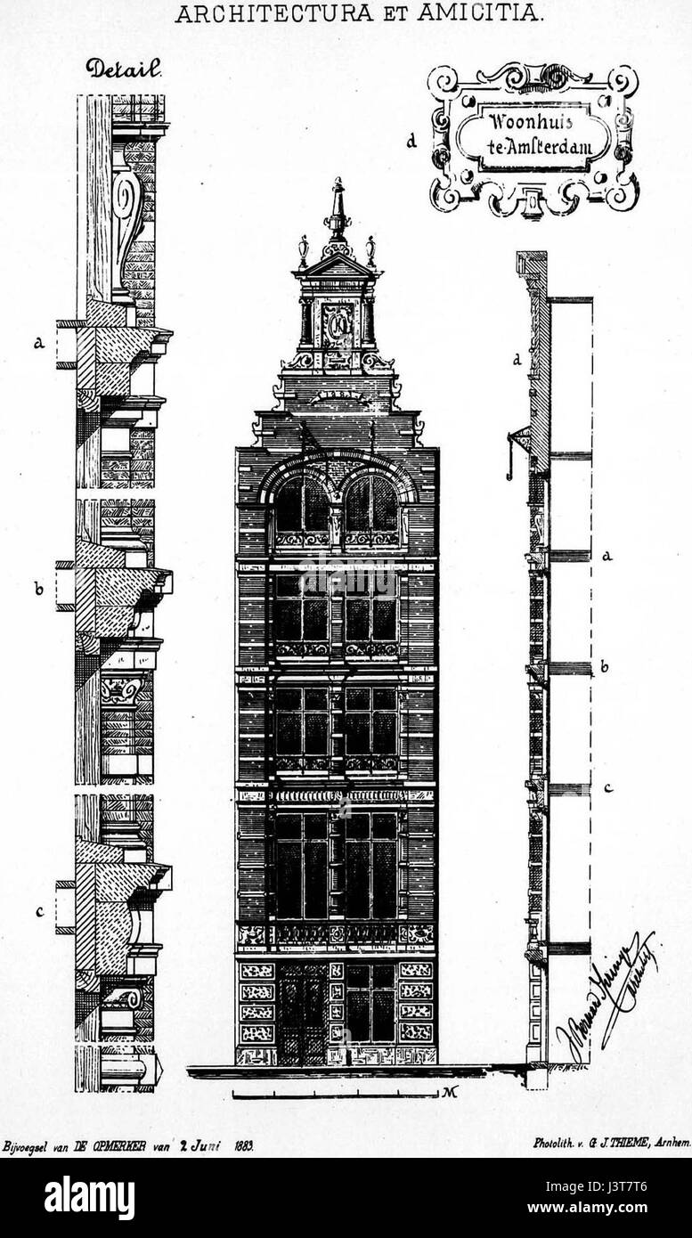 The J.B. Springer House is located along the Herengracht in Amsterdam ...