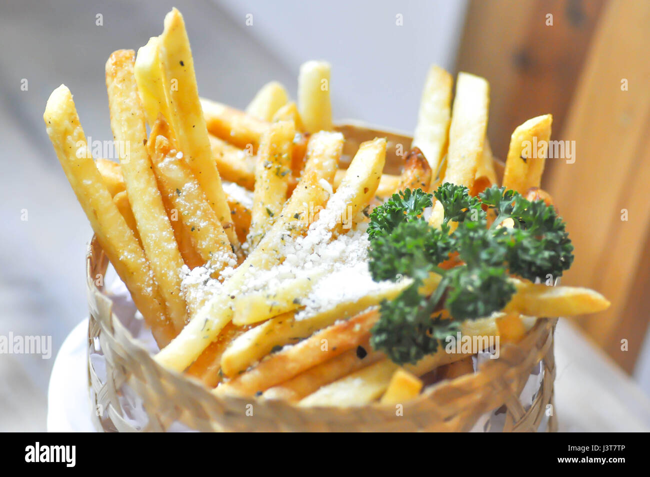 French fries in the basket Stock Photo - Alamy