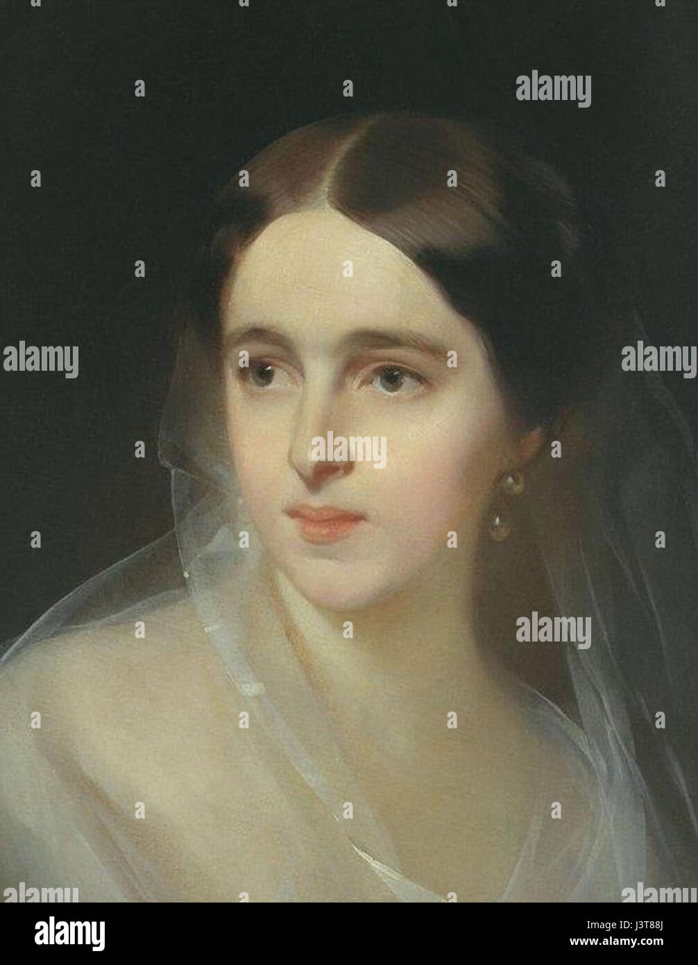 This 1849 portrait depicts Ivan Makarov and Natalia Nikolaevna Pushkina ...
