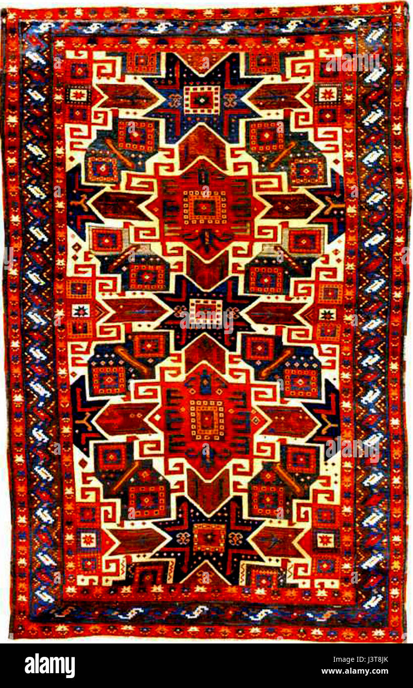Kazak rug from Azerbaijan 9956 Stock Photo - Alamy