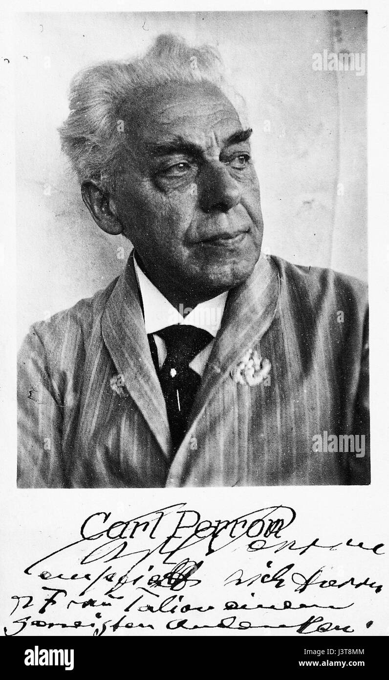 Karl Perron was likely a prominent figure in the historical or cultural ...