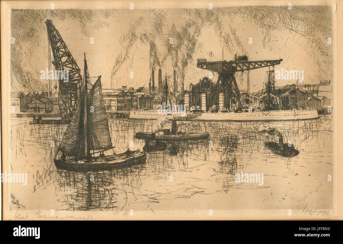 Kiel old map hi-res stock photography and images - Alamy