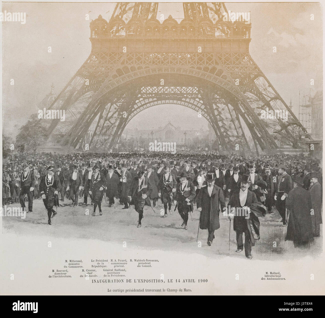 The inauguration of the exhibition on April 14, 1900, likely refers to ...