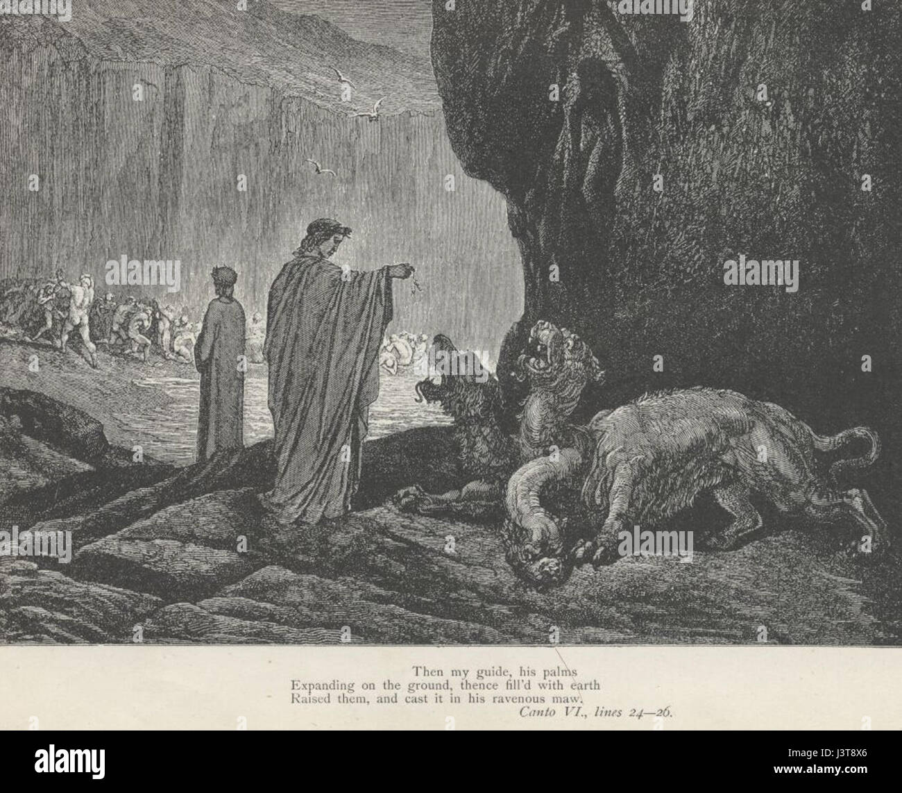 Inferno Canto 6, lines 24-26, from Dante Alighieri's 'Divine Comedy ...