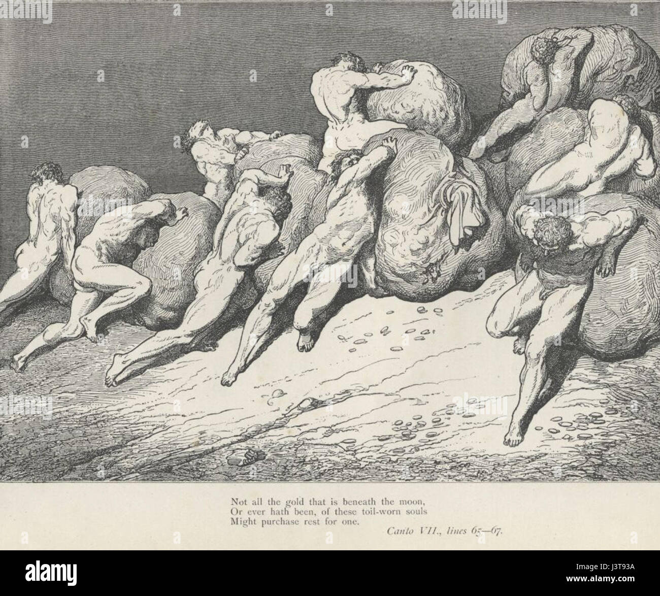 A reference to lines 65-67 of Canto 7 from Dante's *Inferno ...