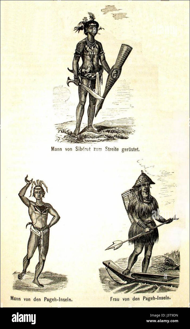A depiction of islanders (Insulaner) along the western coast ...