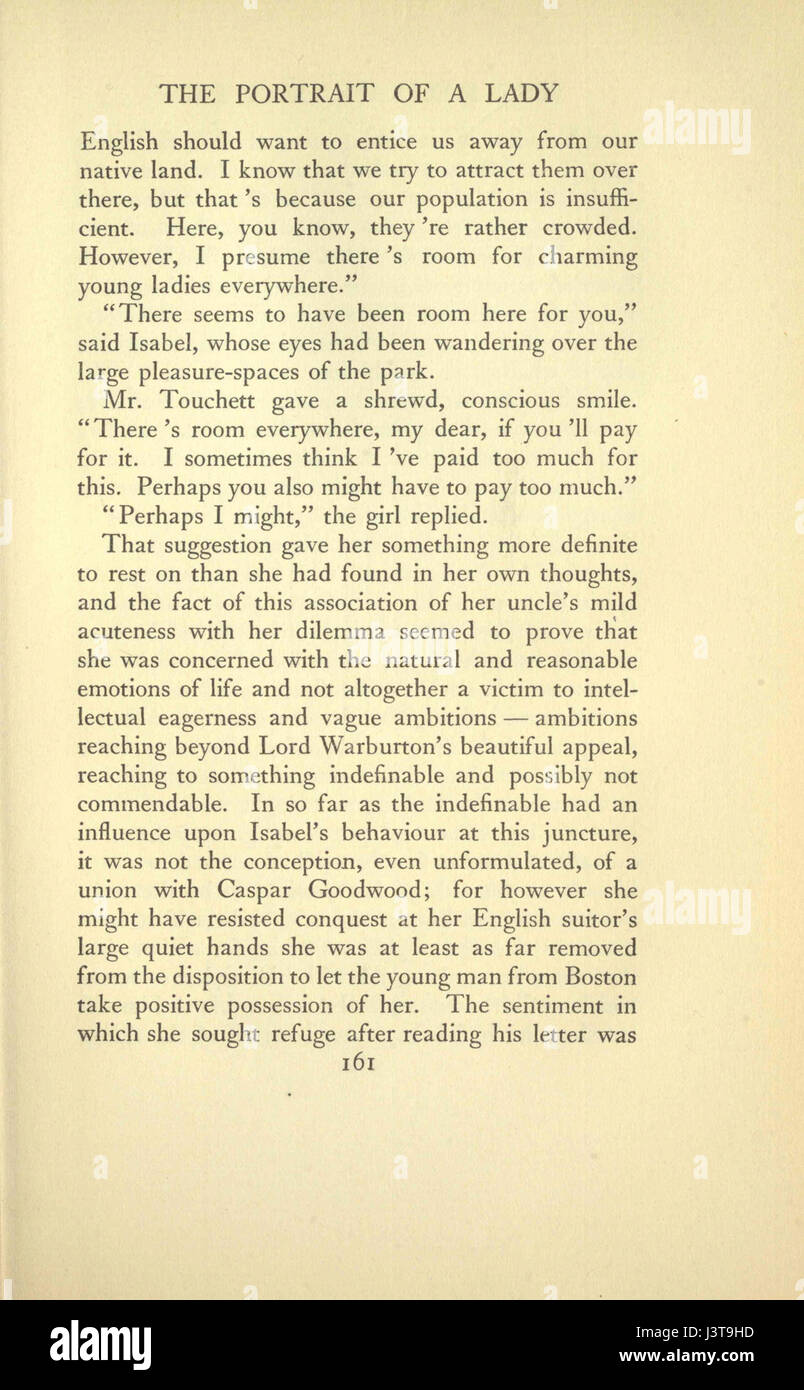 This reference is from Volume I of 'The Portrait of a Lady' by Henry ...